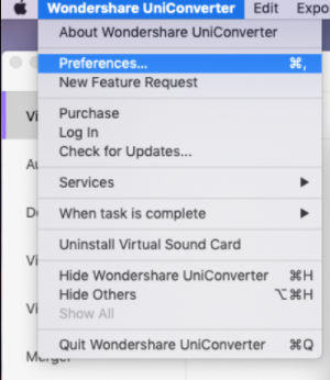 change the location of the output folder in uniconverter